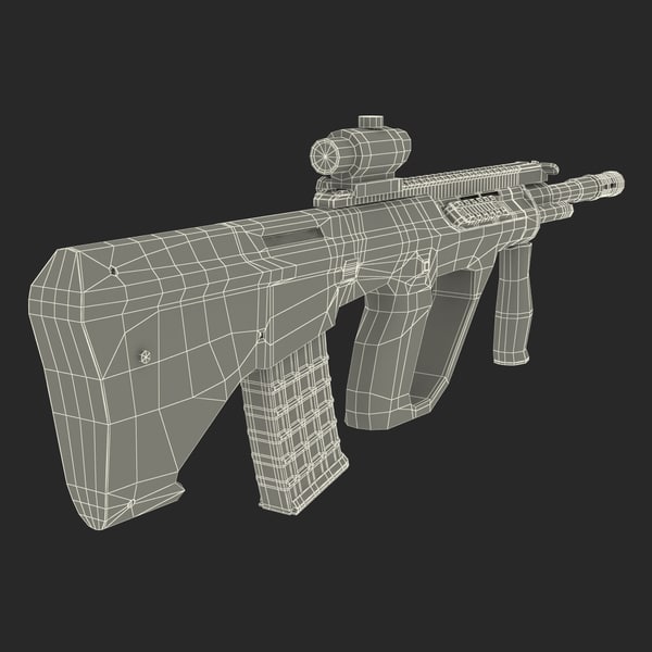 steyr aug a3 acog 3d model