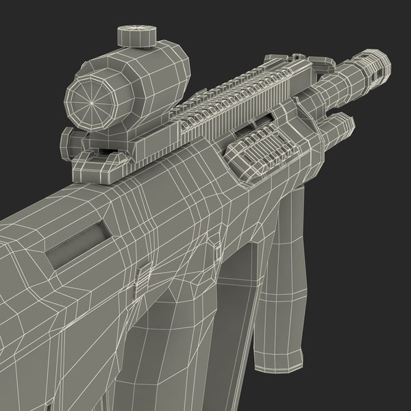 steyr aug a3 acog 3d model