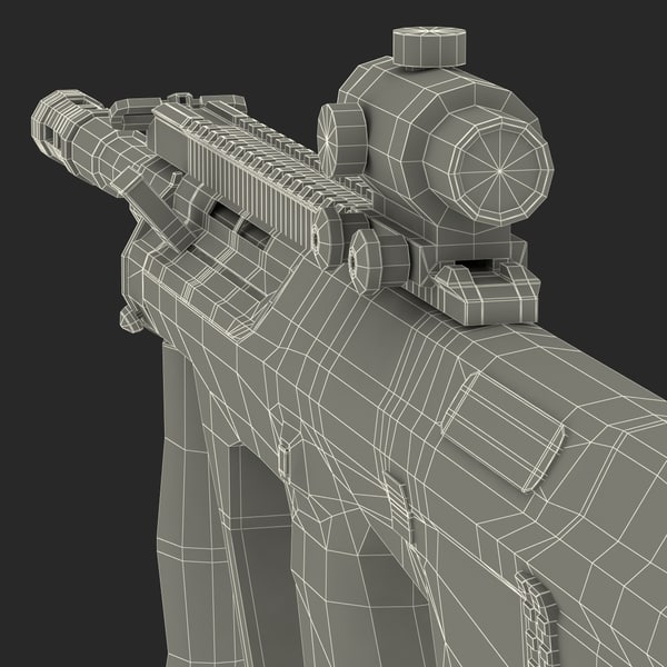 steyr aug a3 acog 3d model