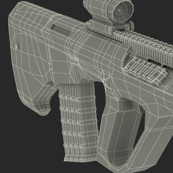 steyr aug a3 acog 3d model