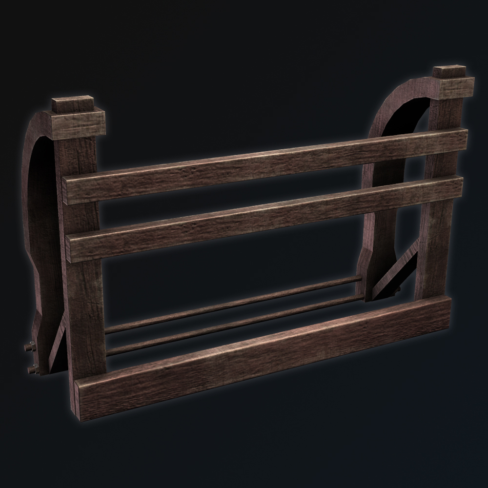 3d medieval weapon rack model