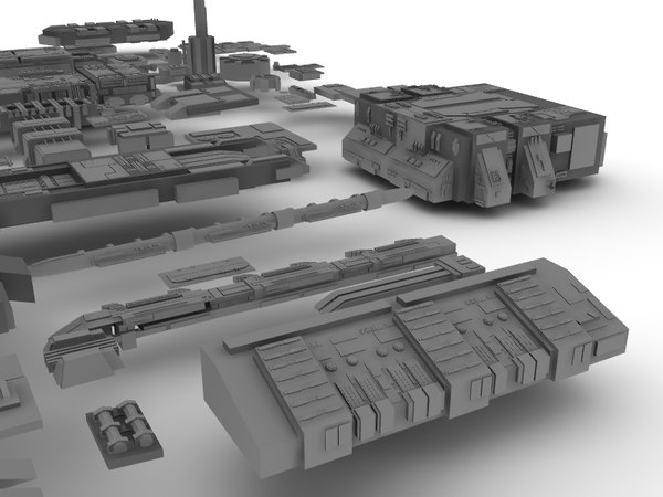 3d greebled structures