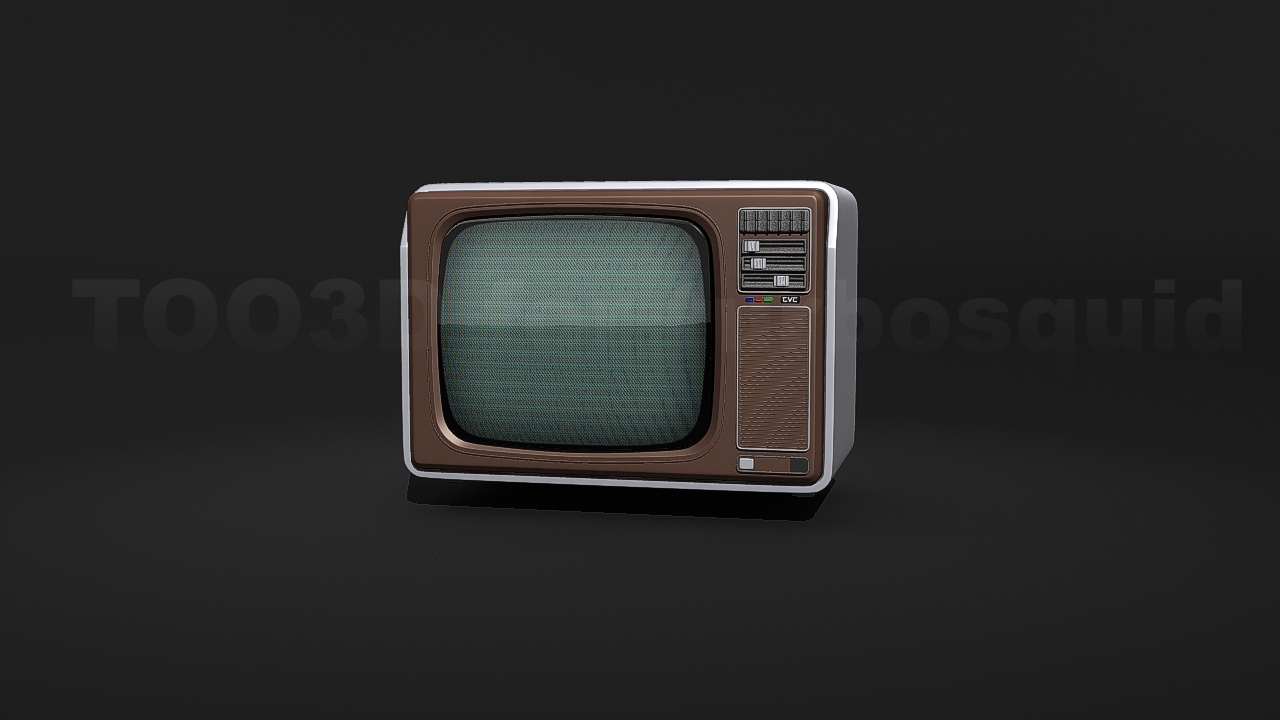 3d model of old tv philips