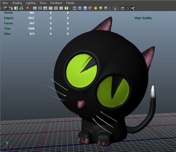 black cat 3d model