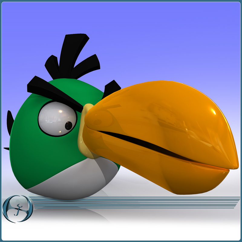 angry bird 3d model