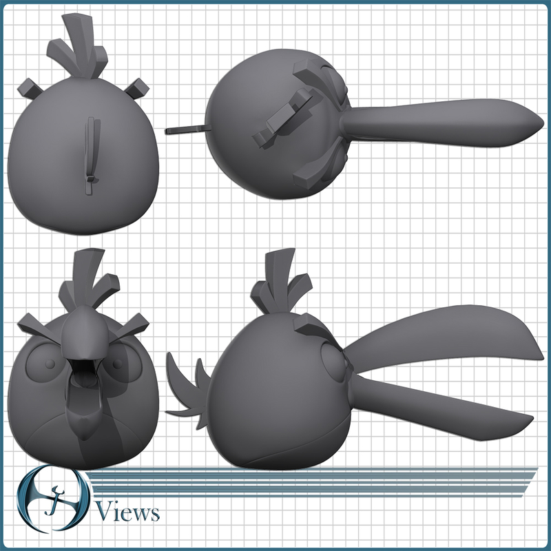 angry bird 3d model