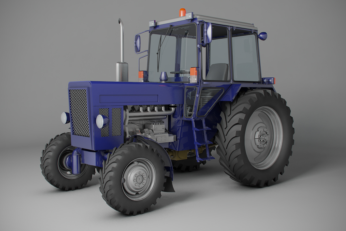 3d agricultural mtz-80 model
