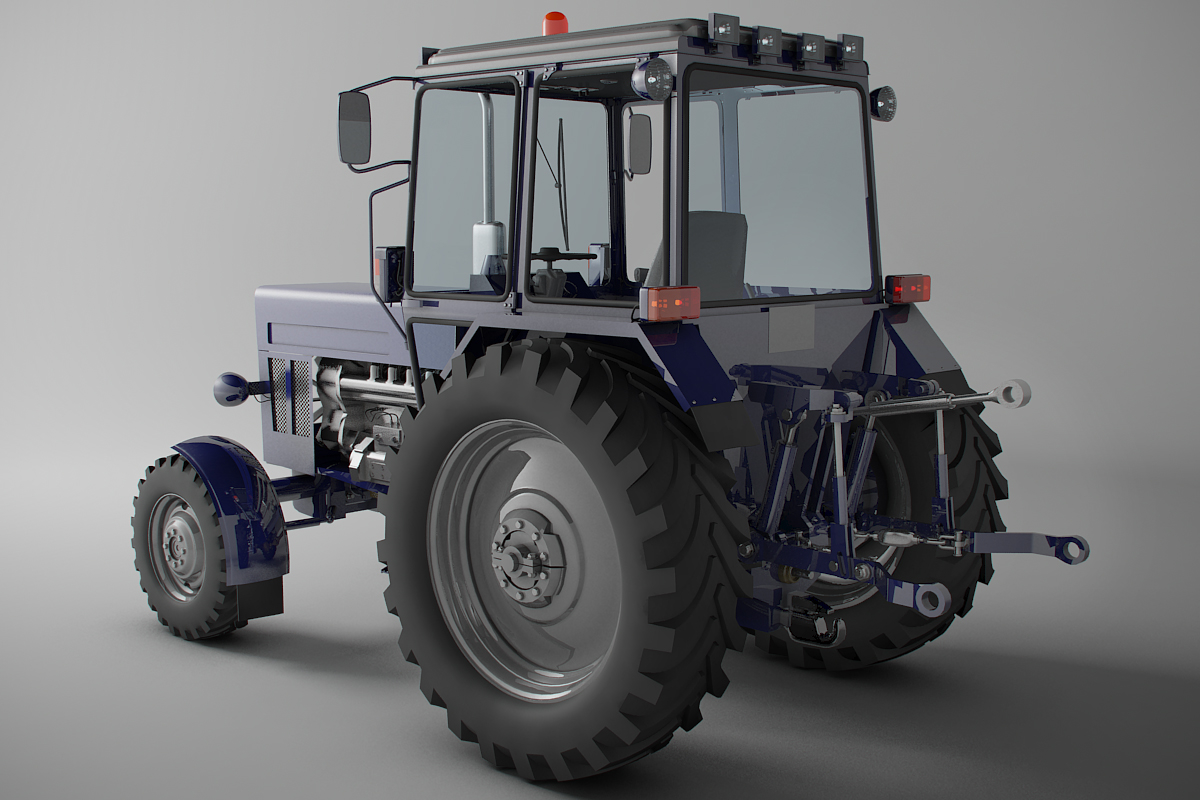 3d agricultural mtz-80 model