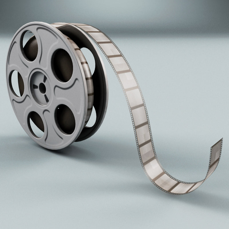 video film reel 3d model