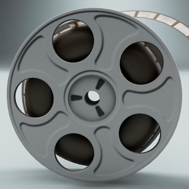 video film reel 3d model