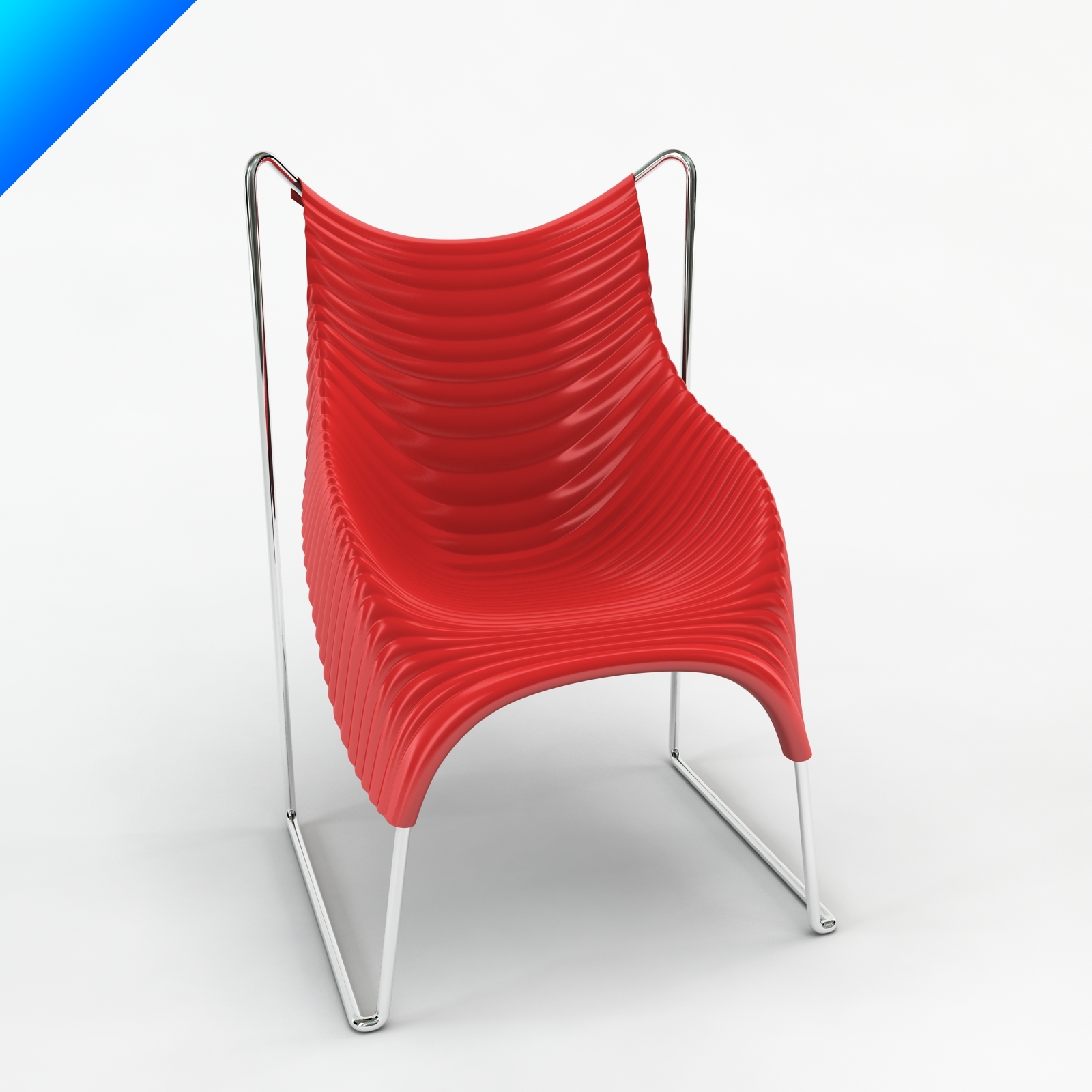 c4d wavy chair design ron arad