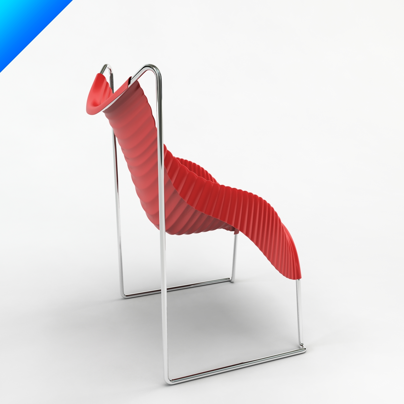 c4d wavy chair design ron arad