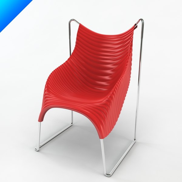 c4d wavy chair design ron arad