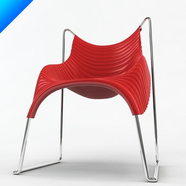 c4d wavy chair design ron arad