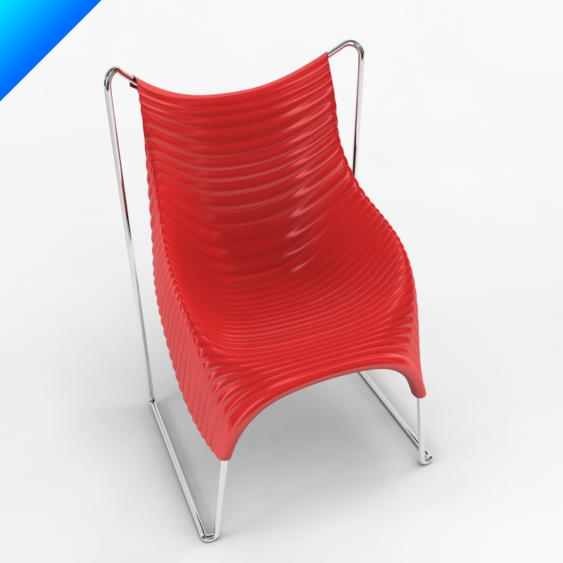 c4d wavy chair design ron arad