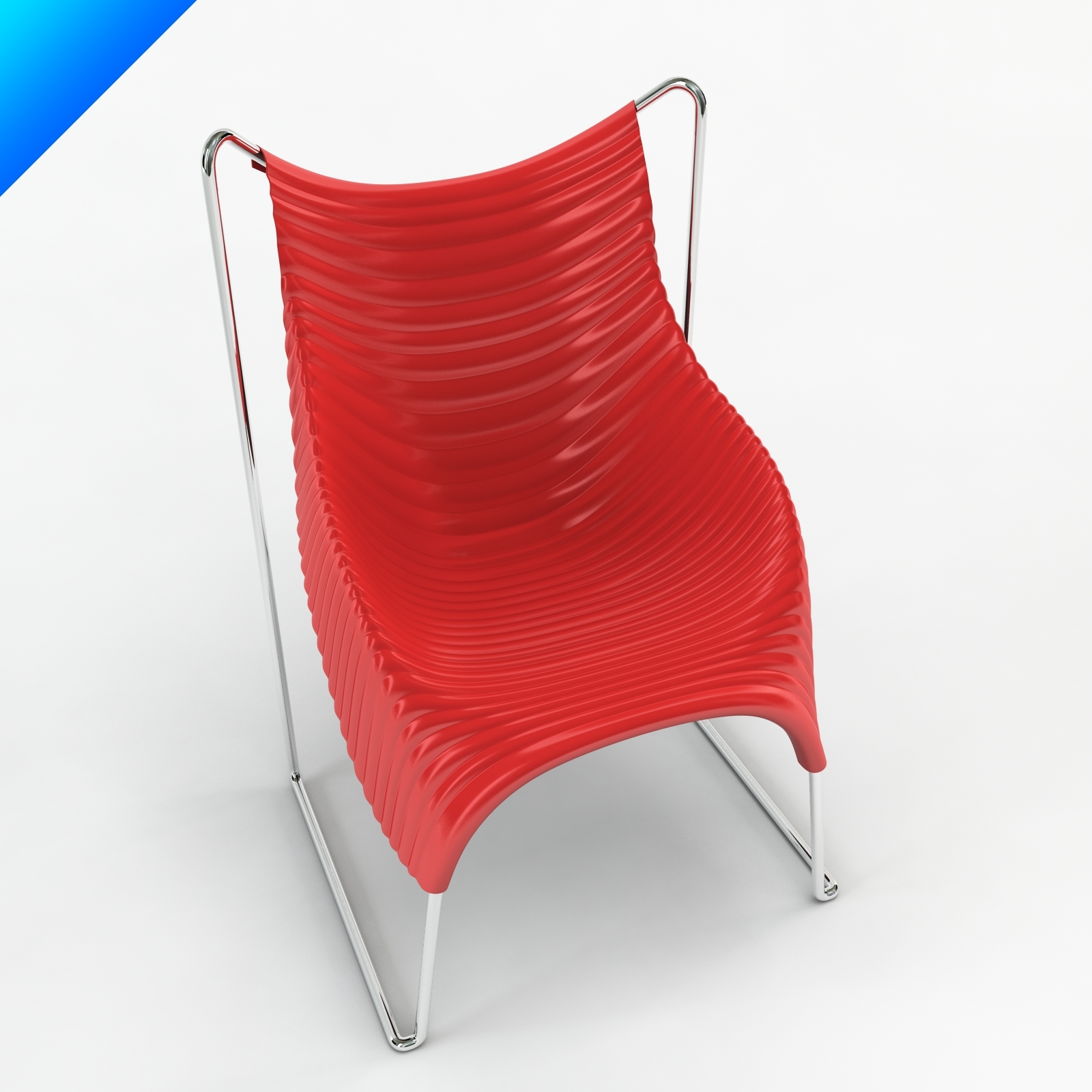 c4d wavy chair design ron arad