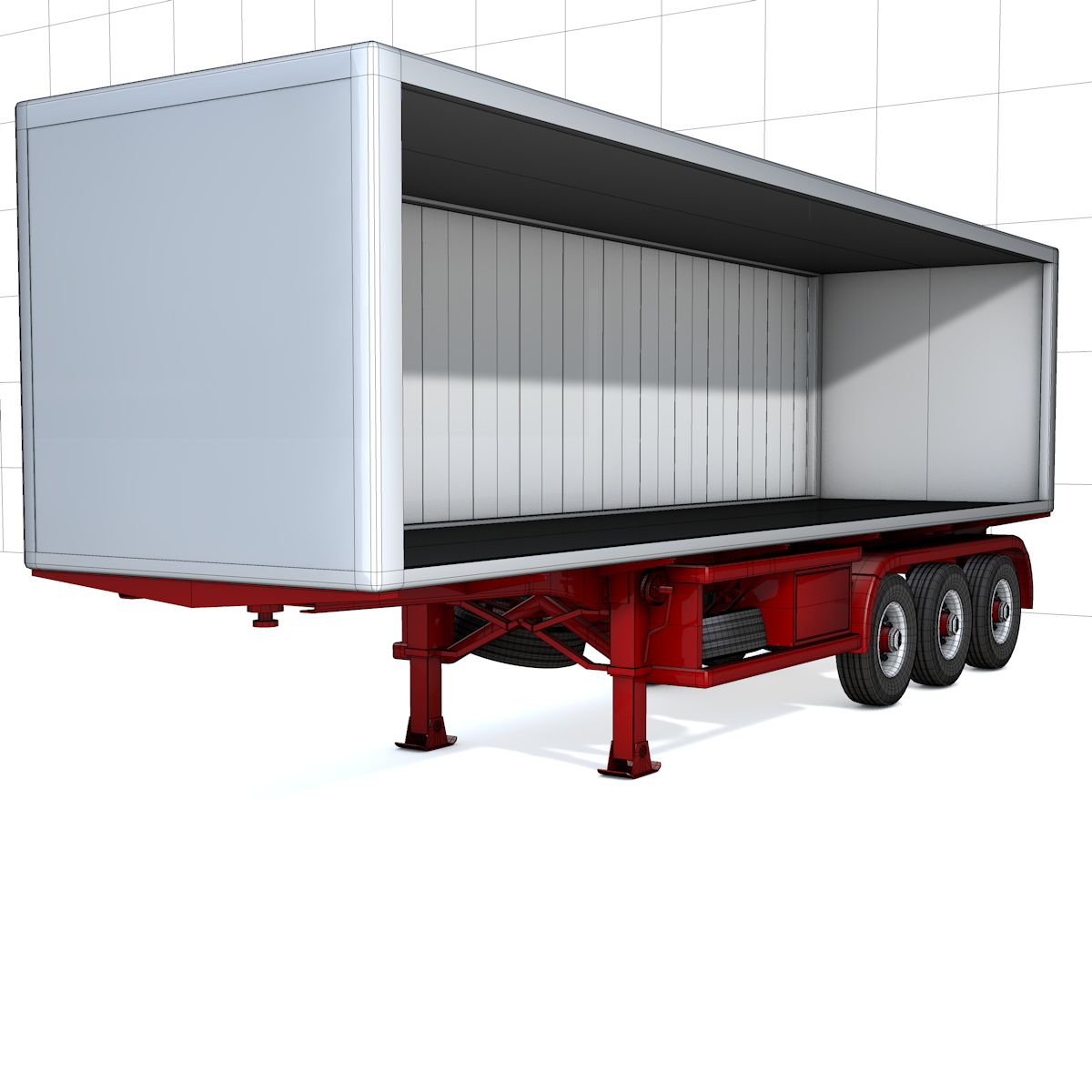 generic semi trailer 3d model