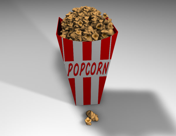 free popcorn 3d model