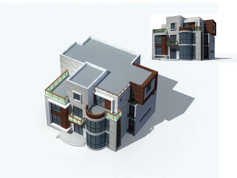 exterior rendering 1 3d model