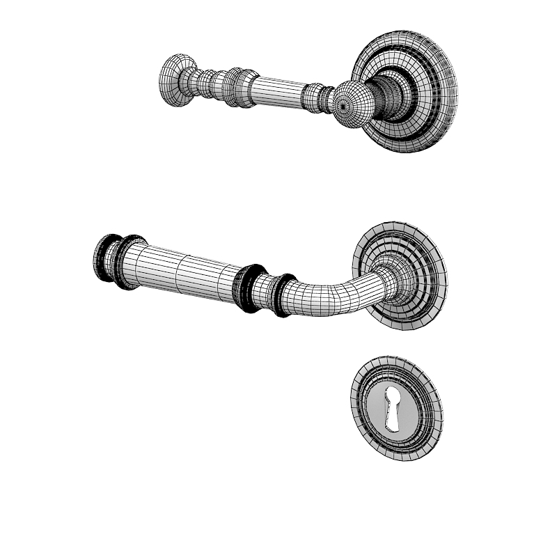 classic door handle 3d model