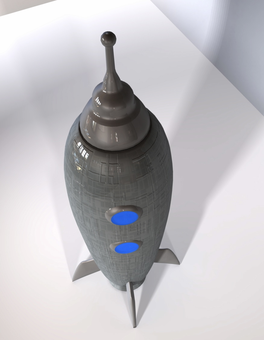 3d model of rocket toy