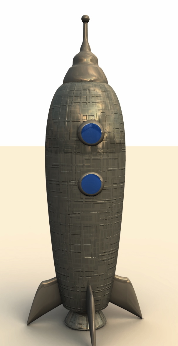 3d model of rocket toy