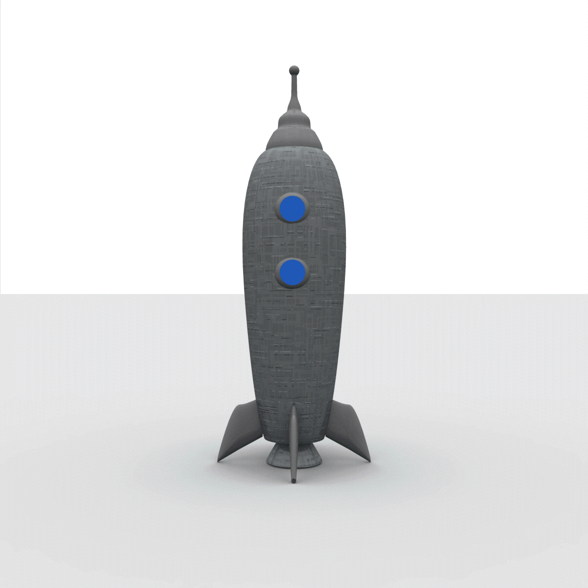 3d model of rocket toy