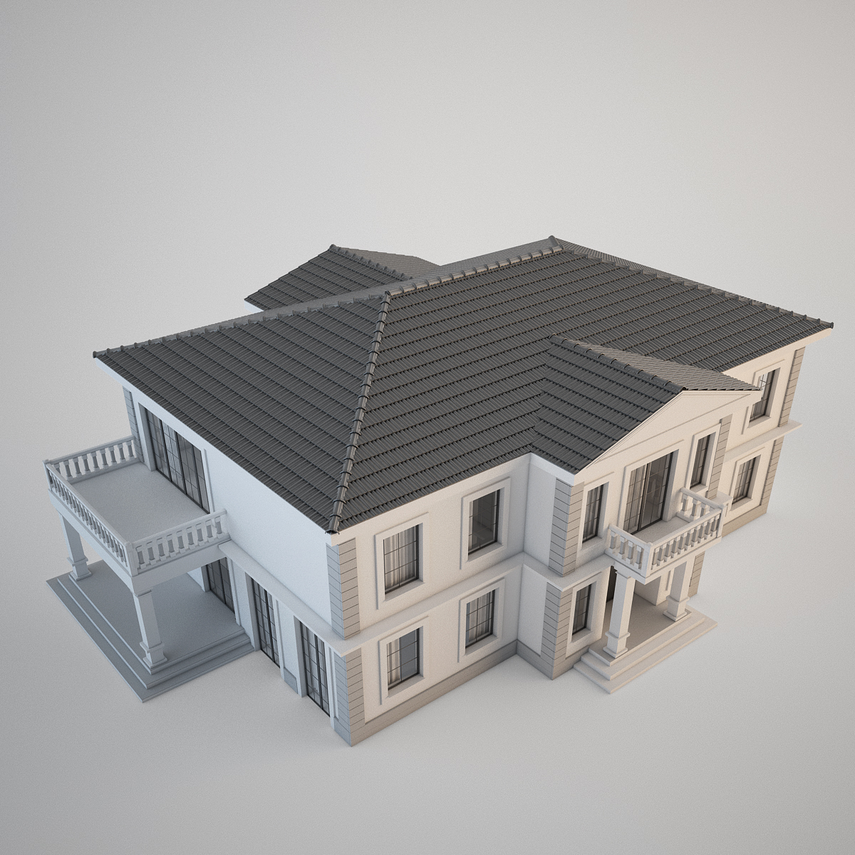 classic house 3d max
