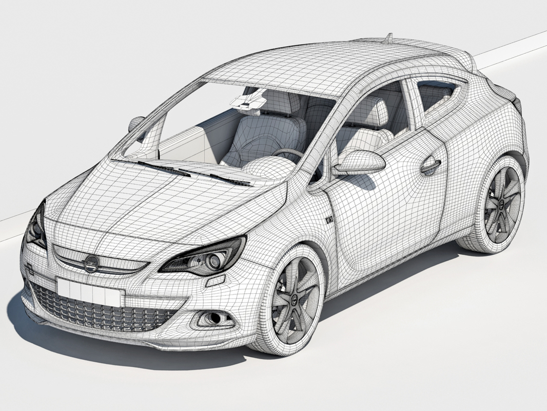 3d model opel astra gtc