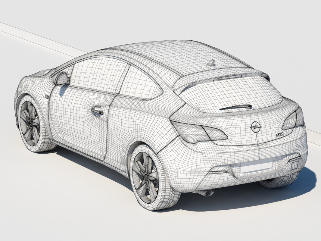 3d model opel astra gtc