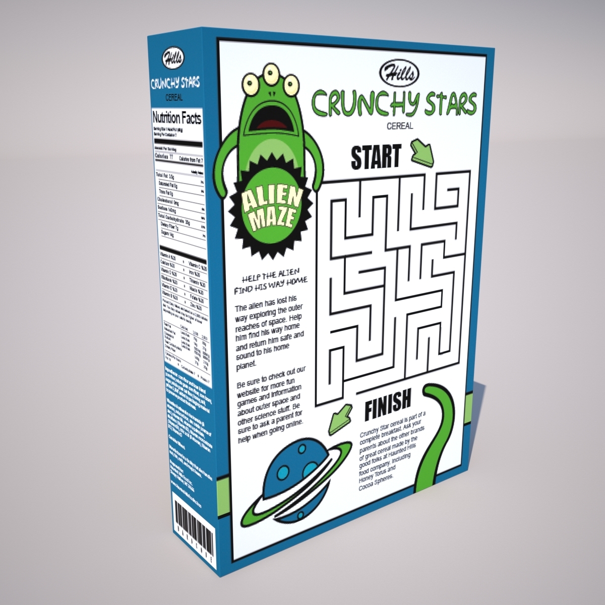 3d model cereal box