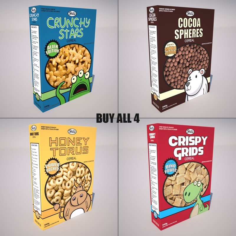 3d model cereal box