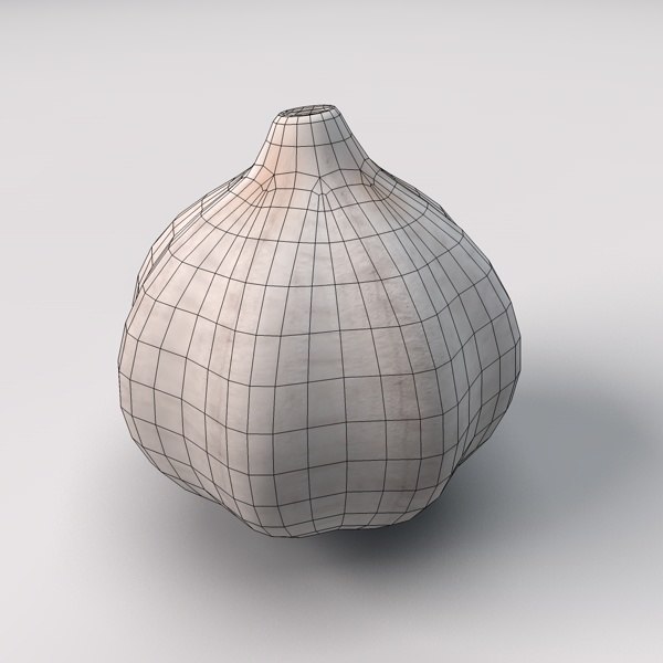 free garlic modeled 3d model
