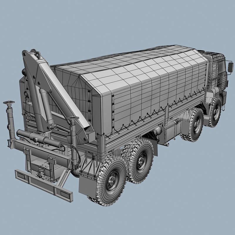 kamaz-6560 truck loader 3d 3ds