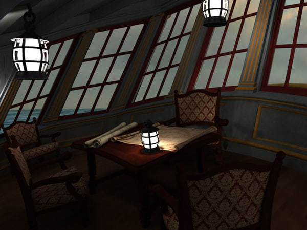 3d model pirate ship decks