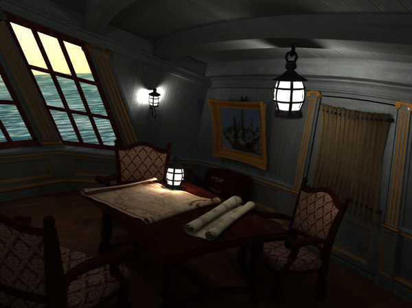 3d model pirate ship decks