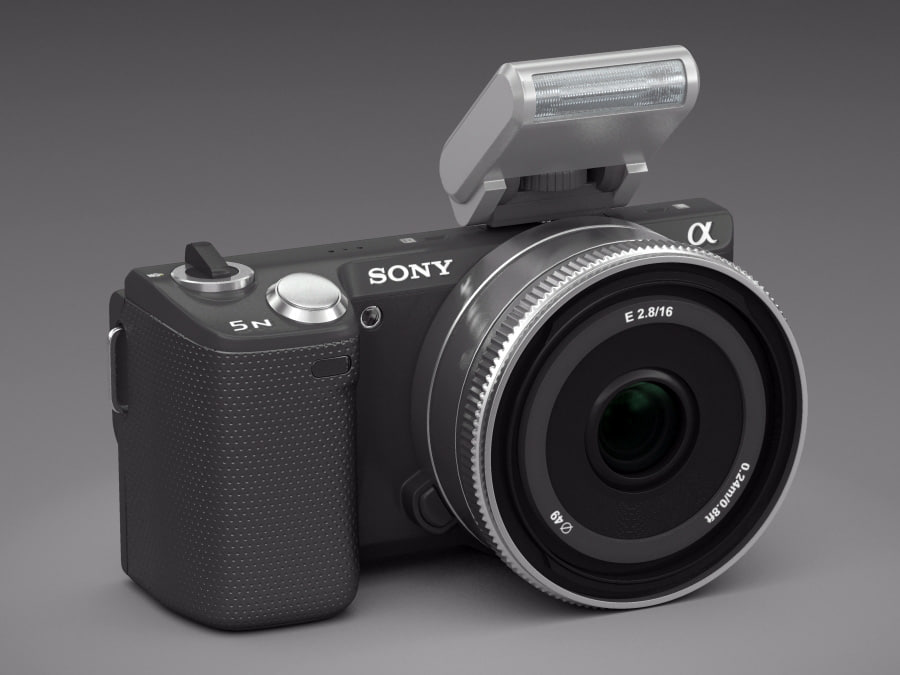 sony nex-5n camera lens 3d model