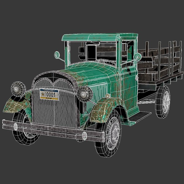 old pickup truck 3d model