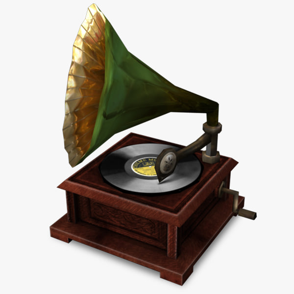 3d model gramophone real time