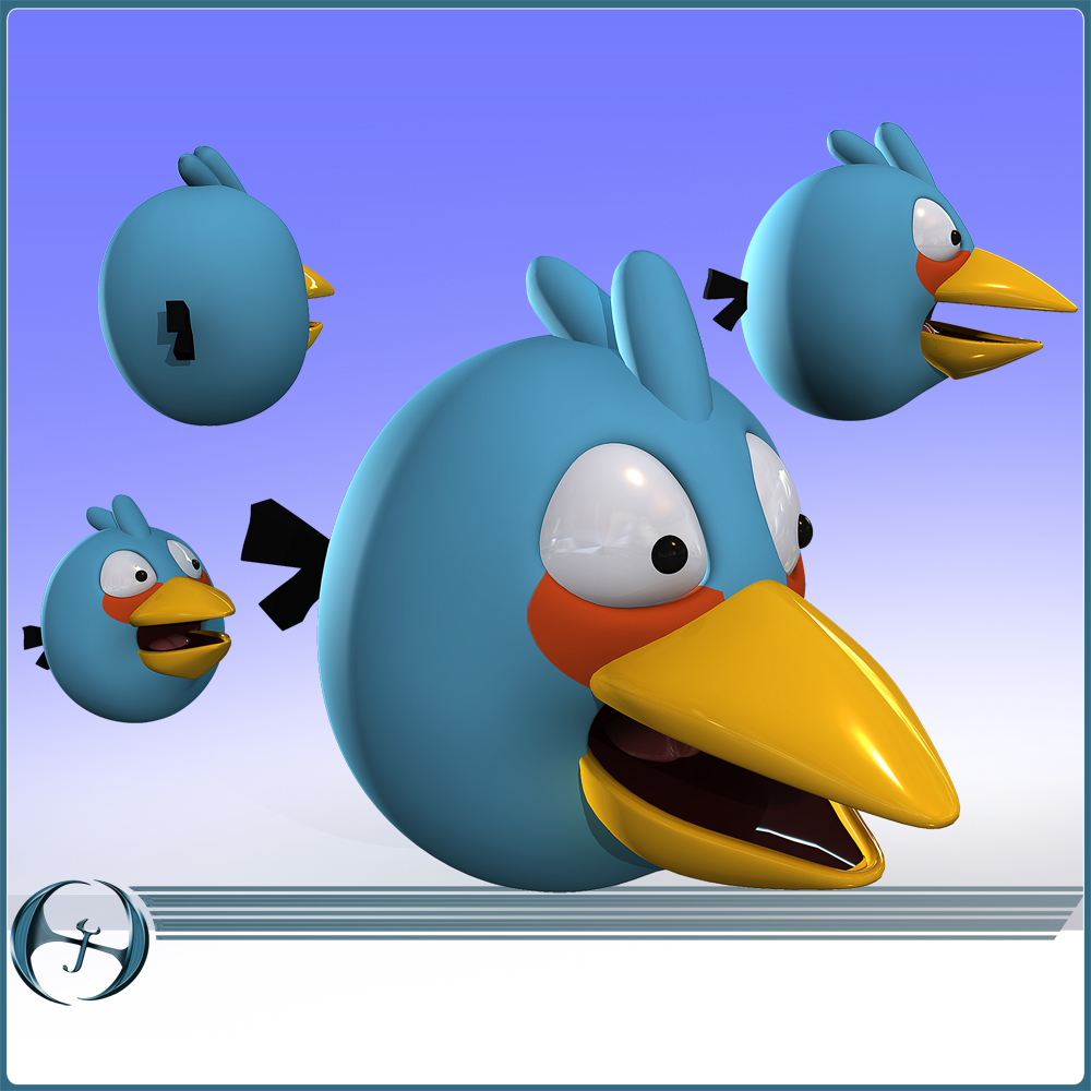 angry birds 10 pack 3d model