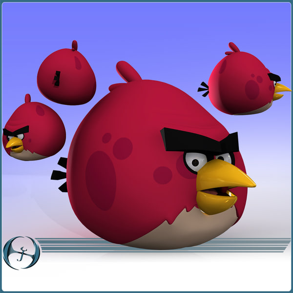 angry birds 10 pack 3d model