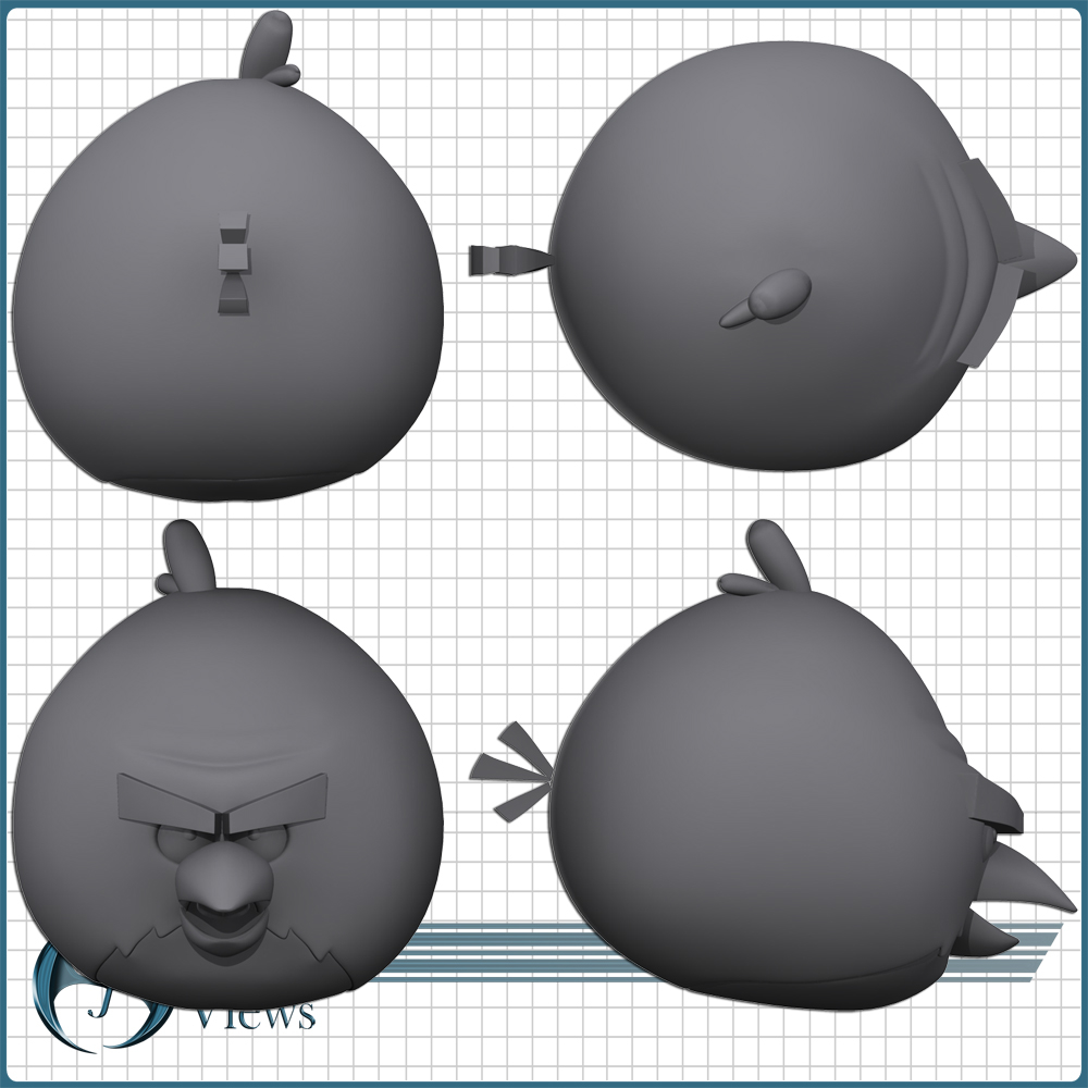 angry birds 10 pack 3d model