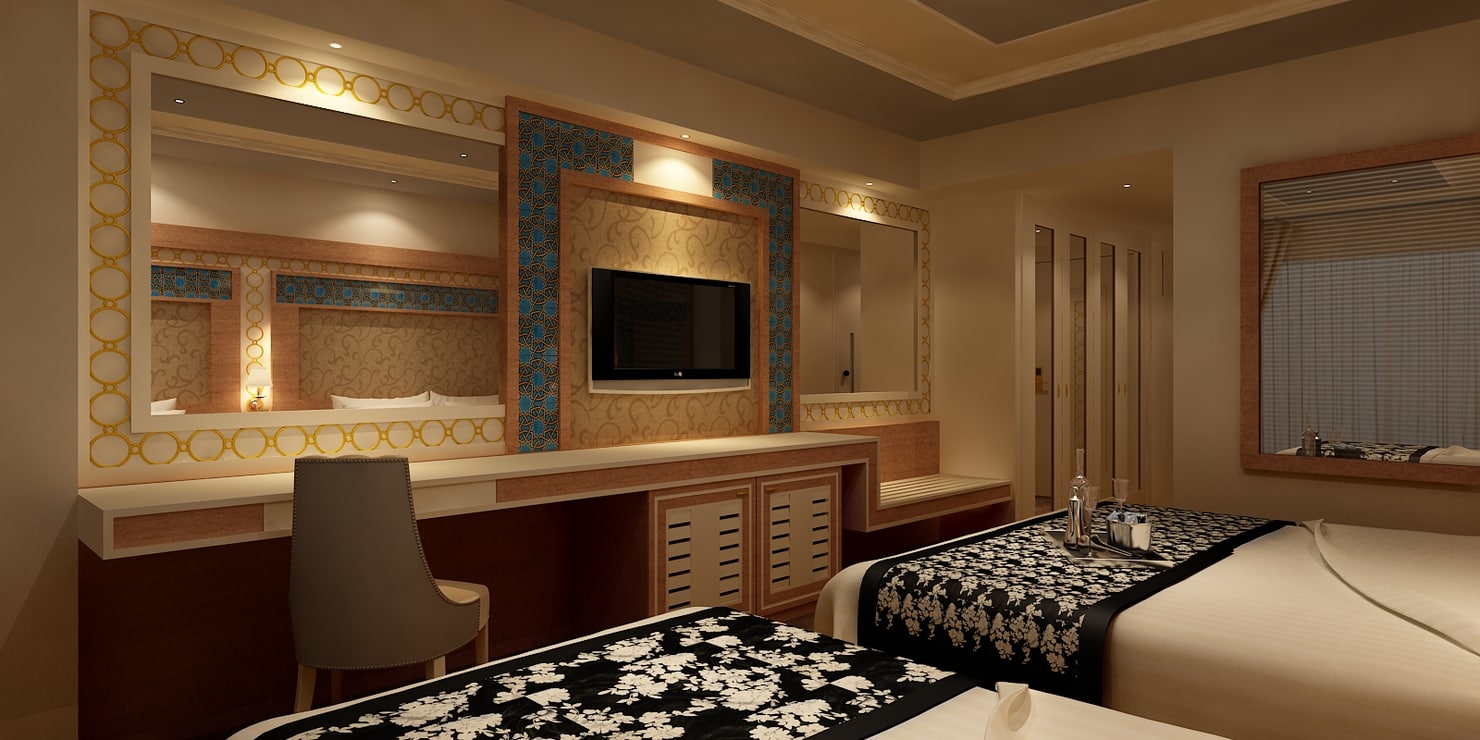 3d model designed hotel room