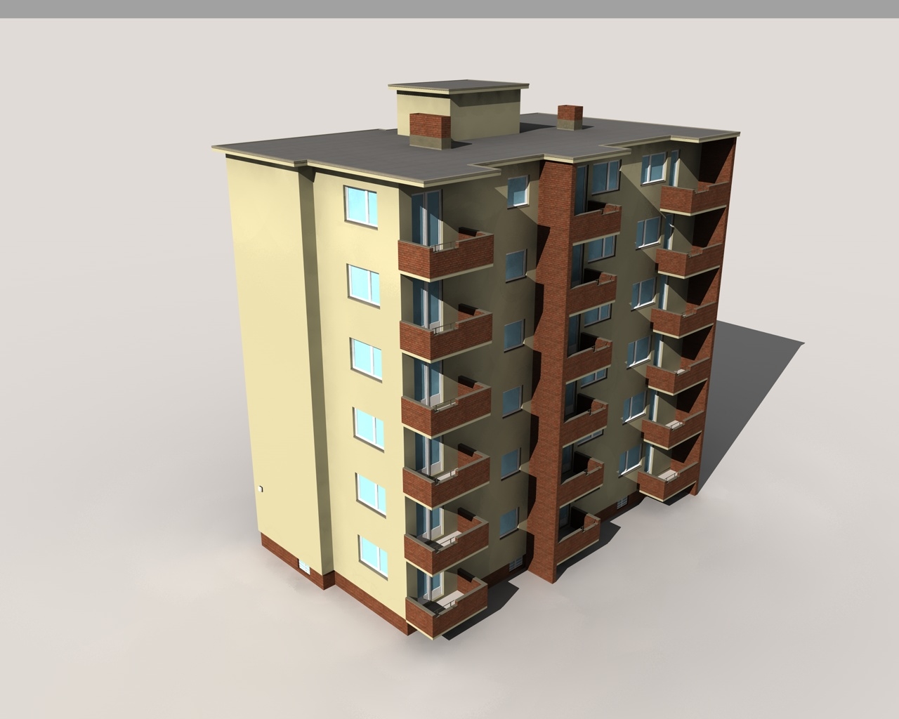 3d model of apartment building