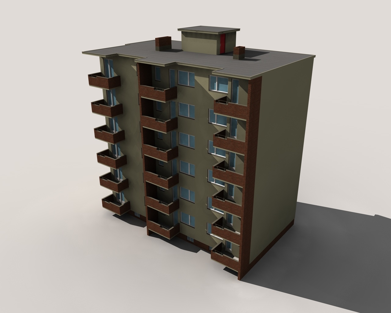 3d model of apartment building