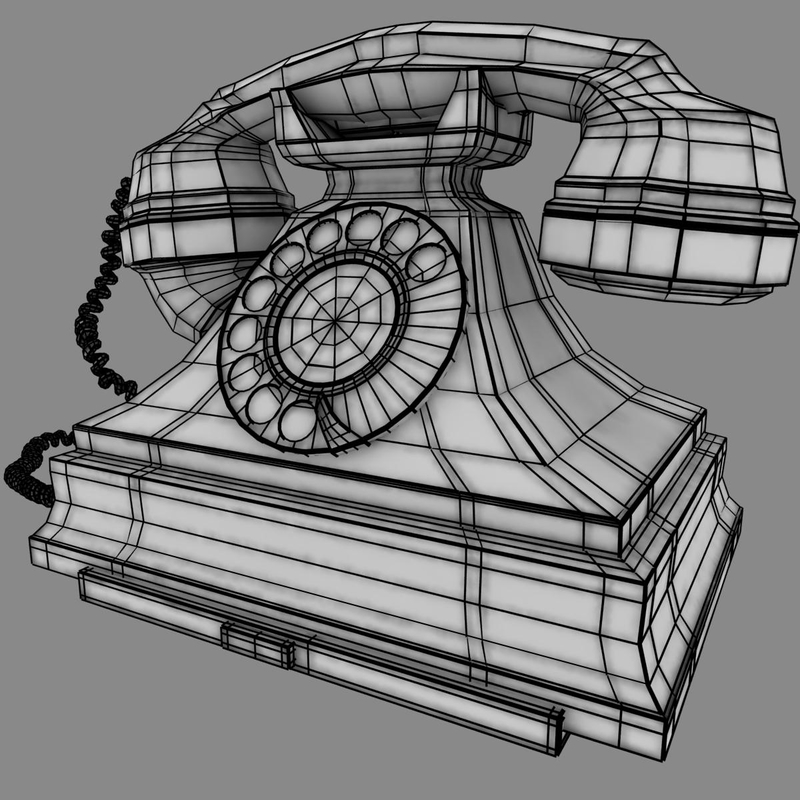 telephone phone 3d model