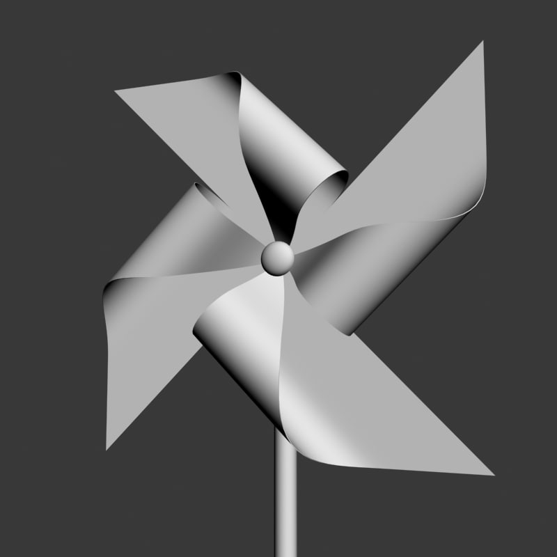 3d model pinwheel wheel pin