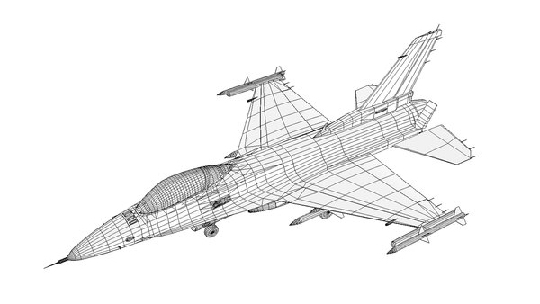 3d f-16 fighter jet model