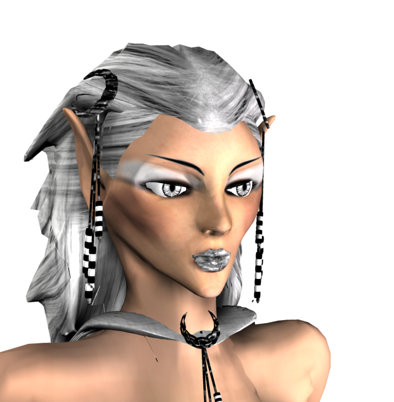 3d silver elf model