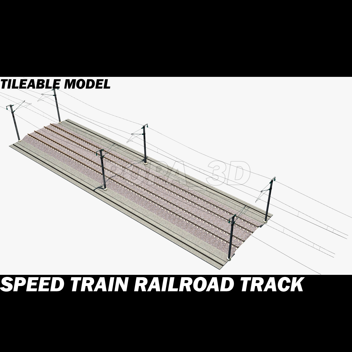 3d model railroad track